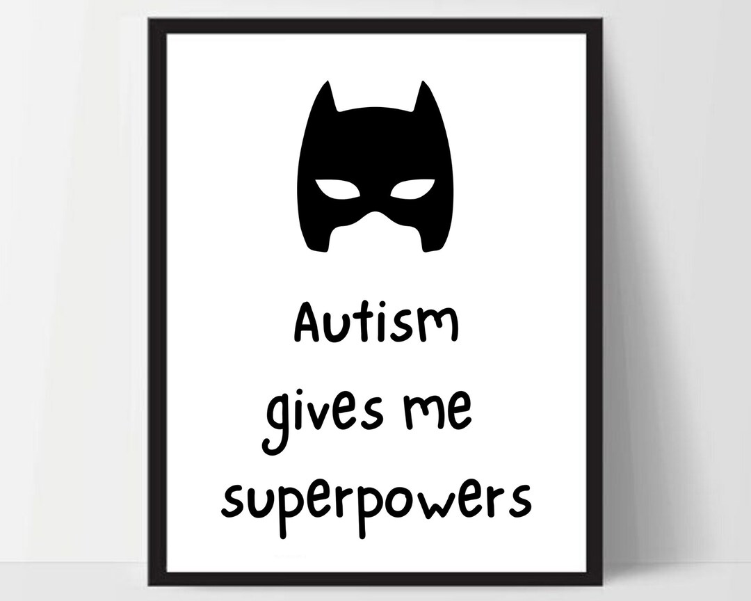 Autism Superpowers Print, Boys Autism Print, Blue Autism Print, Autism ...