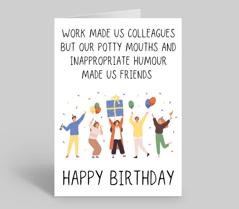 Co Worker Birthday Card Colleague Birthday Card Work - Etsy UK