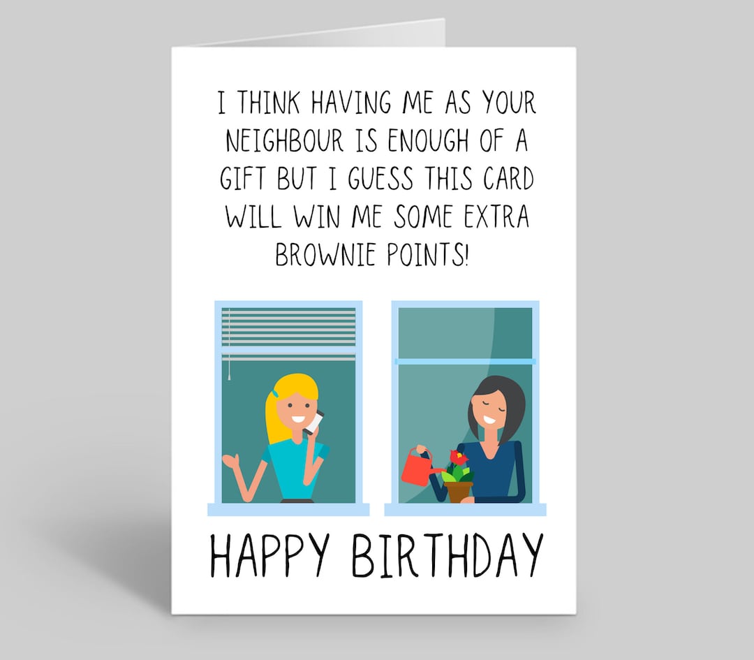 Neighbour Birthday Cards, Cards for Neighbours, Happy Birthday ...