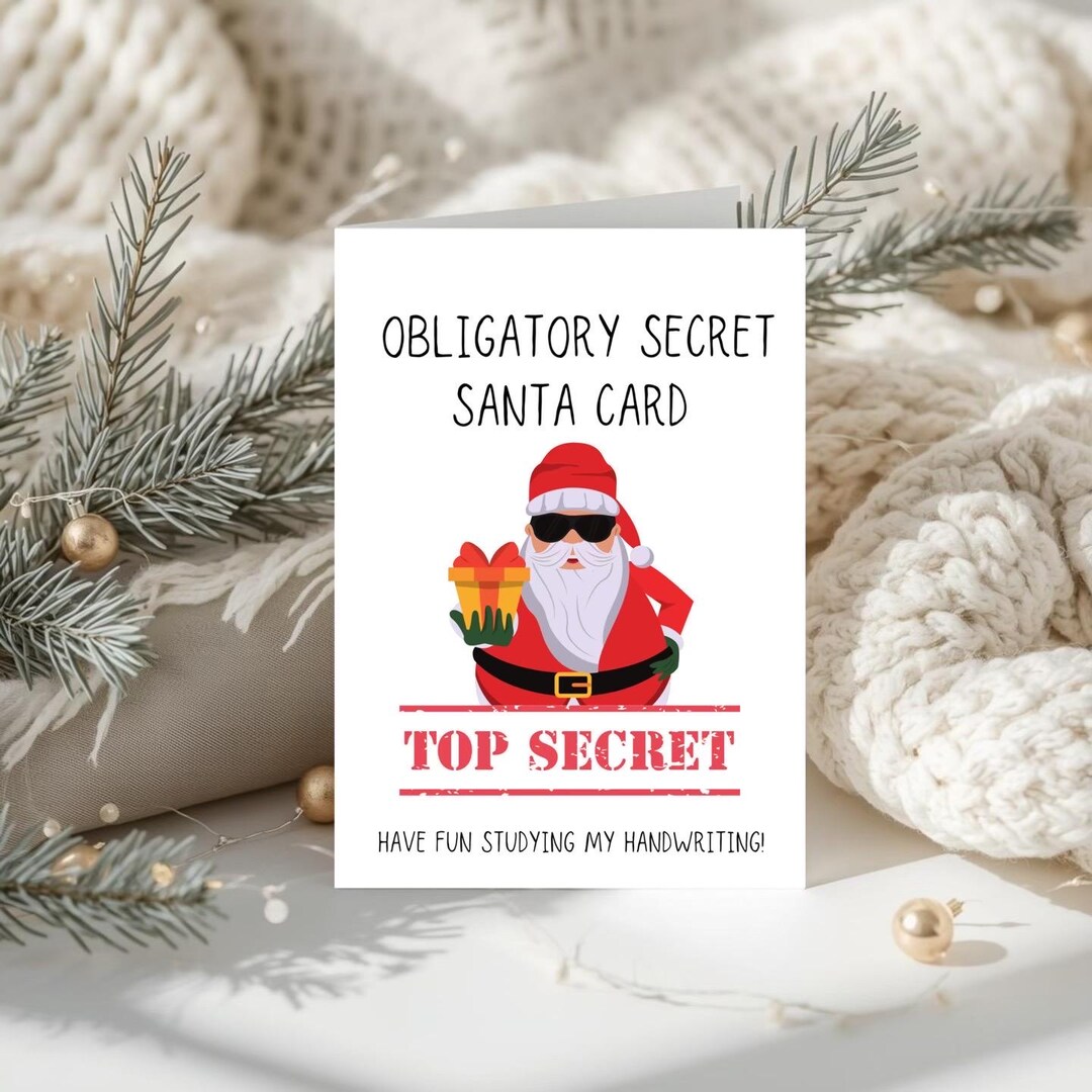 Co Worker Christmas Cards, Colleague Christmas Cards, Secret Santa ...