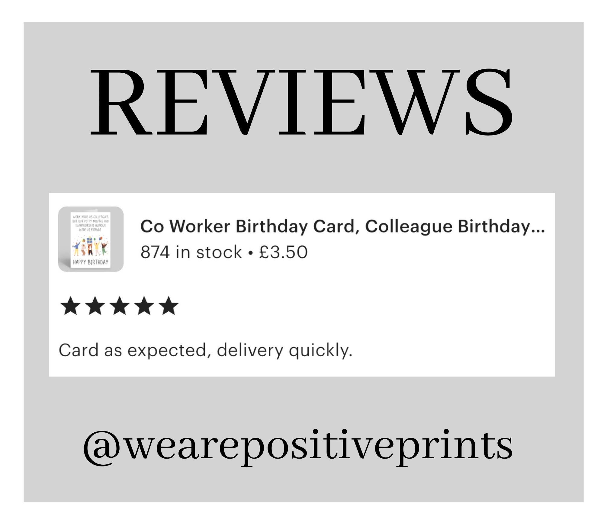 Co Worker Birthday Card, Colleague Birthday Card, Work Birthday Card ...