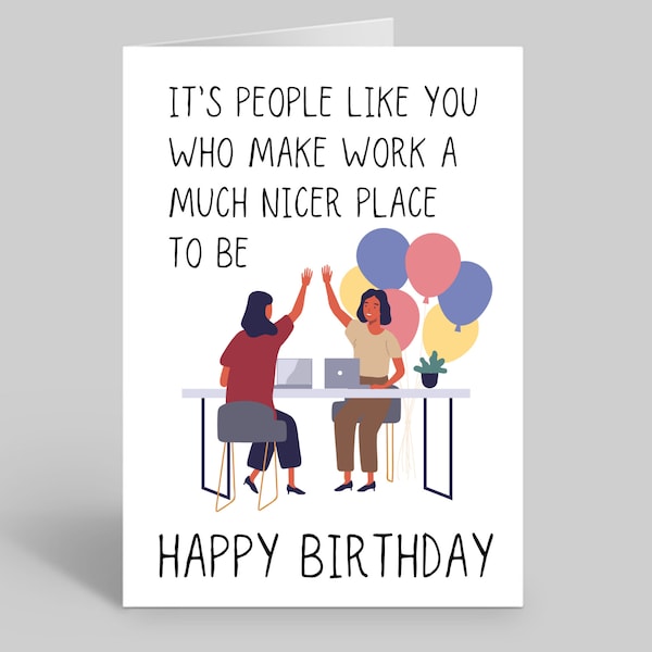 Work Colleagues Birthday Card - Etsy