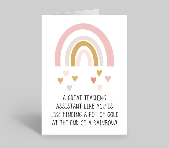 Teaching Assistant Card Teaching Assistant Gifts Gifts for - Etsy