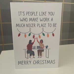 Co Worker Christmas Cards, Colleague Christmas Cards, Secret Santa ...