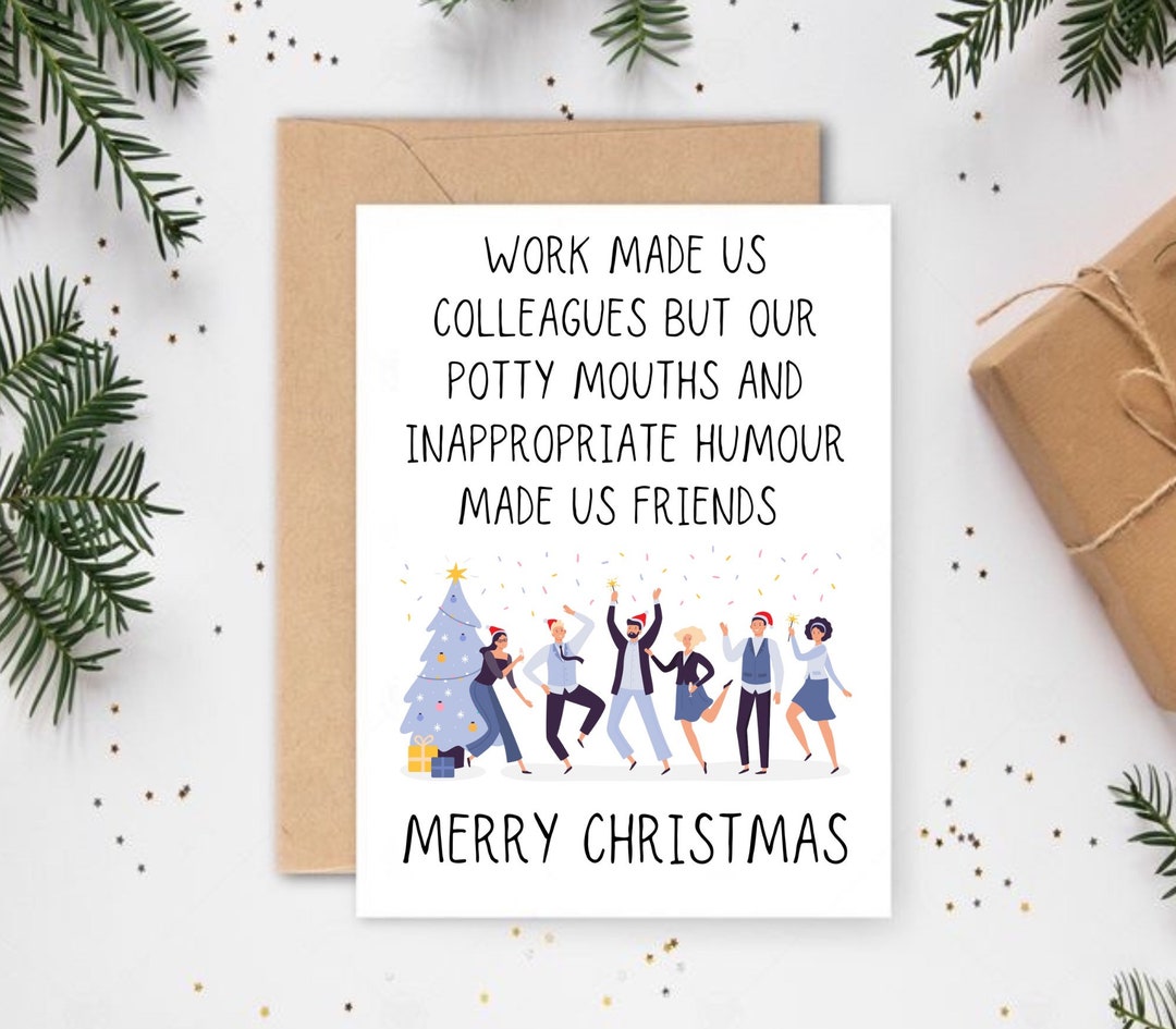 Co Worker Christmas Cards, Colleague Christmas Cards, Secret Santa ...