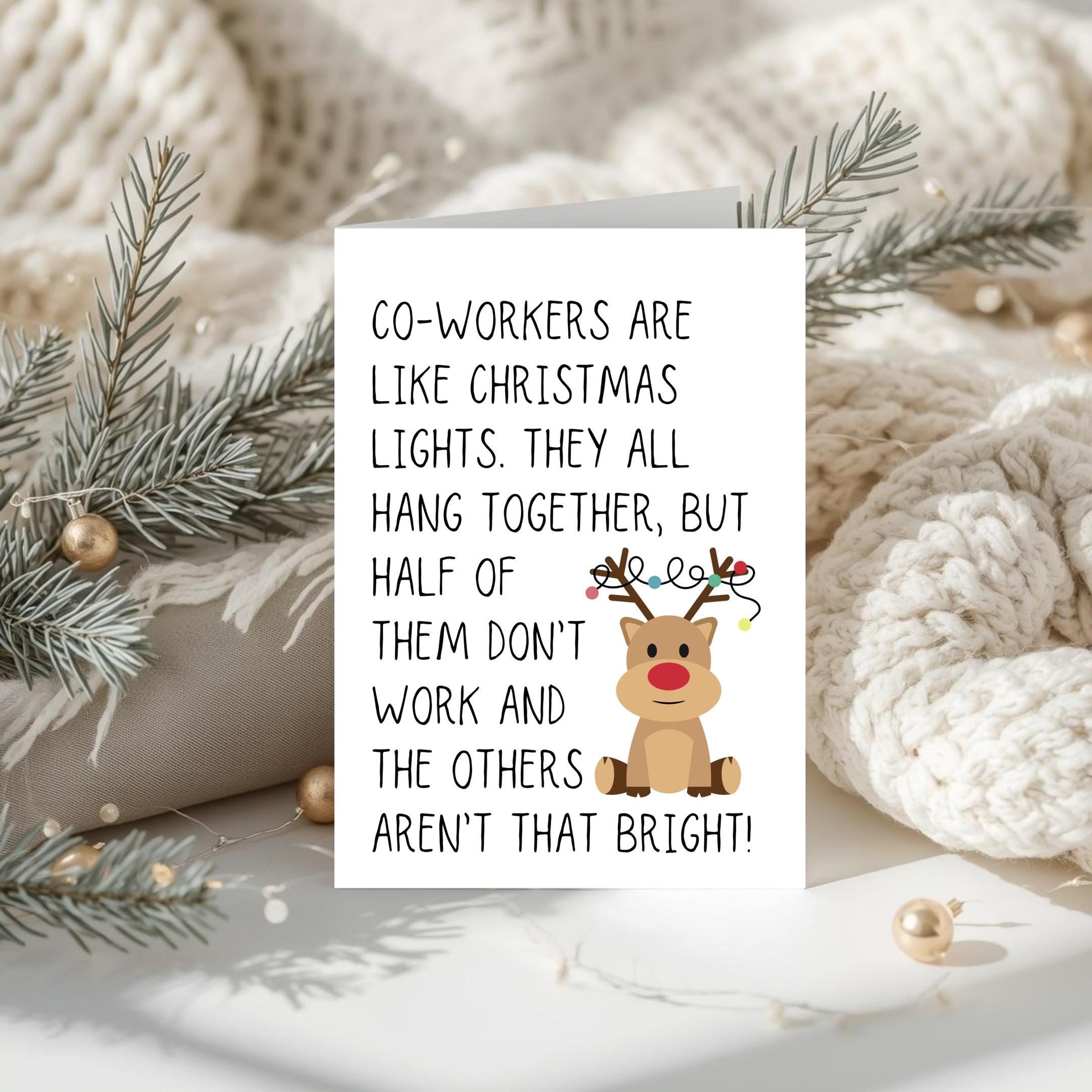Co Worker Christmas Cards, Colleague Christmas Cards, Secret Santa ...