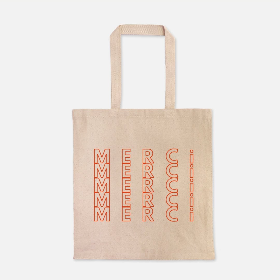 Merci Merci Canvas Tote Bag - Etsy