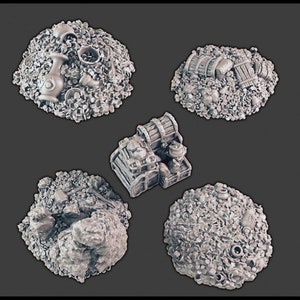 Treasure Pile Chests Set Dnd Terrain for Dungeons and Dragons Terrain ...