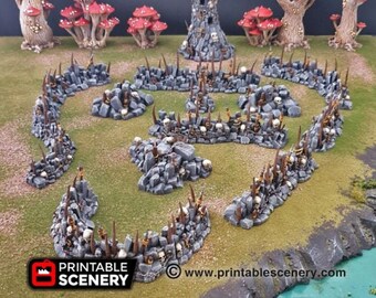 Dnd Terrain Hellgate Dwarves Elves and Demons 28mm 32mm 15mm Miniature ...