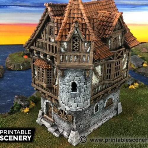 Dnd Terrain Governors Mansion Miniature Wargaming | Etsy