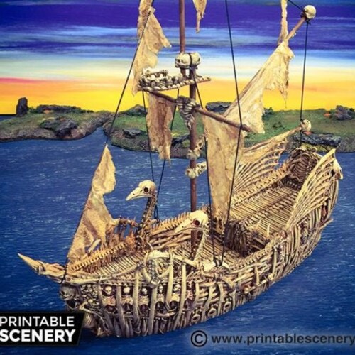 Dnd Terrain the Black Ship Pirate Ship Dwarves Elves and | Etsy