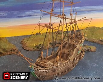 Dnd Terrain the Undead Sloop Ship Dwarves Elves and Demons - Etsy