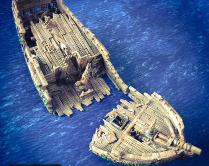 Dnd Terrain Skiff Ship Dwarves Elves and Demons 28mm | Etsy