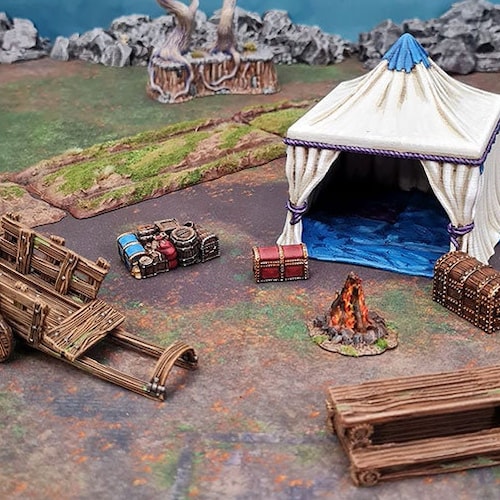 Evil Shadowfey Travelers Camp Wagon Dnd Miniature Terrain for | Etsy