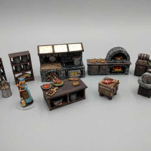 Inn and Tavern Kitchen Ver.b Dnd Miniature Terrain Dungeons - Etsy