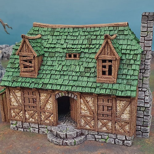 Dnd Small Cottage Home House 28mm Tabletop Miniature Village - Etsy