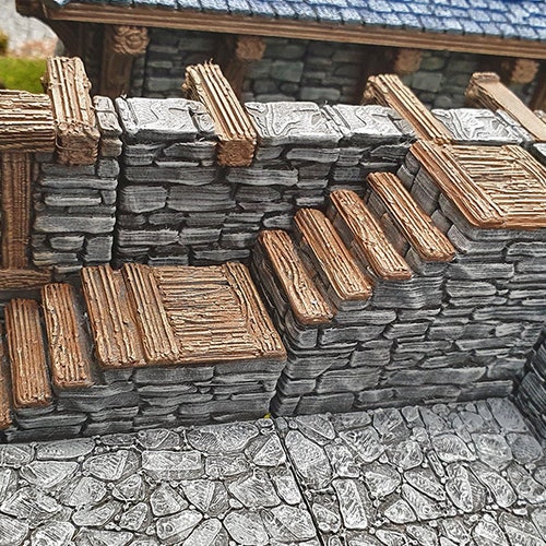 Stone and Wood Stairs Openlock Dungeon Tile Dnd Miniature - Etsy