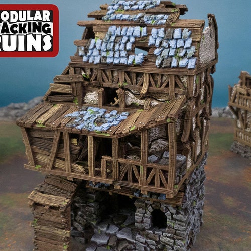 Wargaming Gifts Tabletop D&D Ruined Gatehouse East Wing DnD Miniature ...