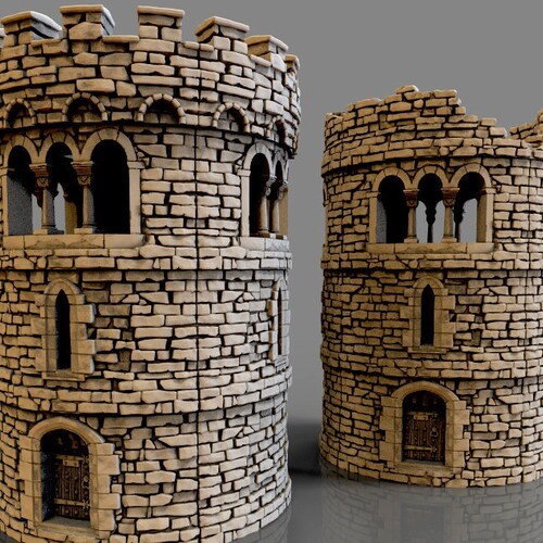 Ruined Tower Dnd Miniature Terrain for Dungeons and Dragons - Etsy