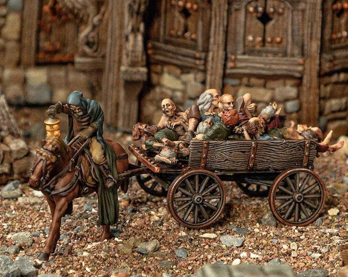 Corpse Cart Dnd Miniature Terrain Set, Resin Miniature, Dungeons and ...