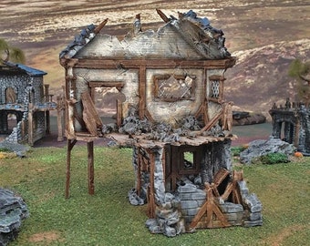 Ruined Small Cottage Dnd Miniature Terrain for Dungeons and | Etsy