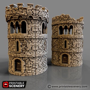 Ruined Round Tower Dnd Miniature Terrain for Dungeons and Dragons, D&D ...