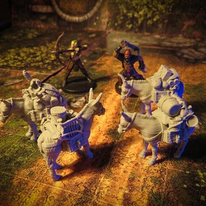Pack Mules Dnd Miniature Terrain 15mm 28mm 32mm | D&D, Dungeons and ...