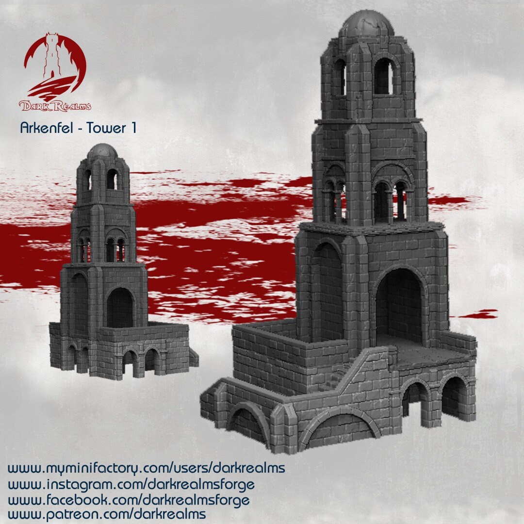 Dark Realms Arkenfel Tower 1 Dnd Miniature Terrain for Dungeons and ...