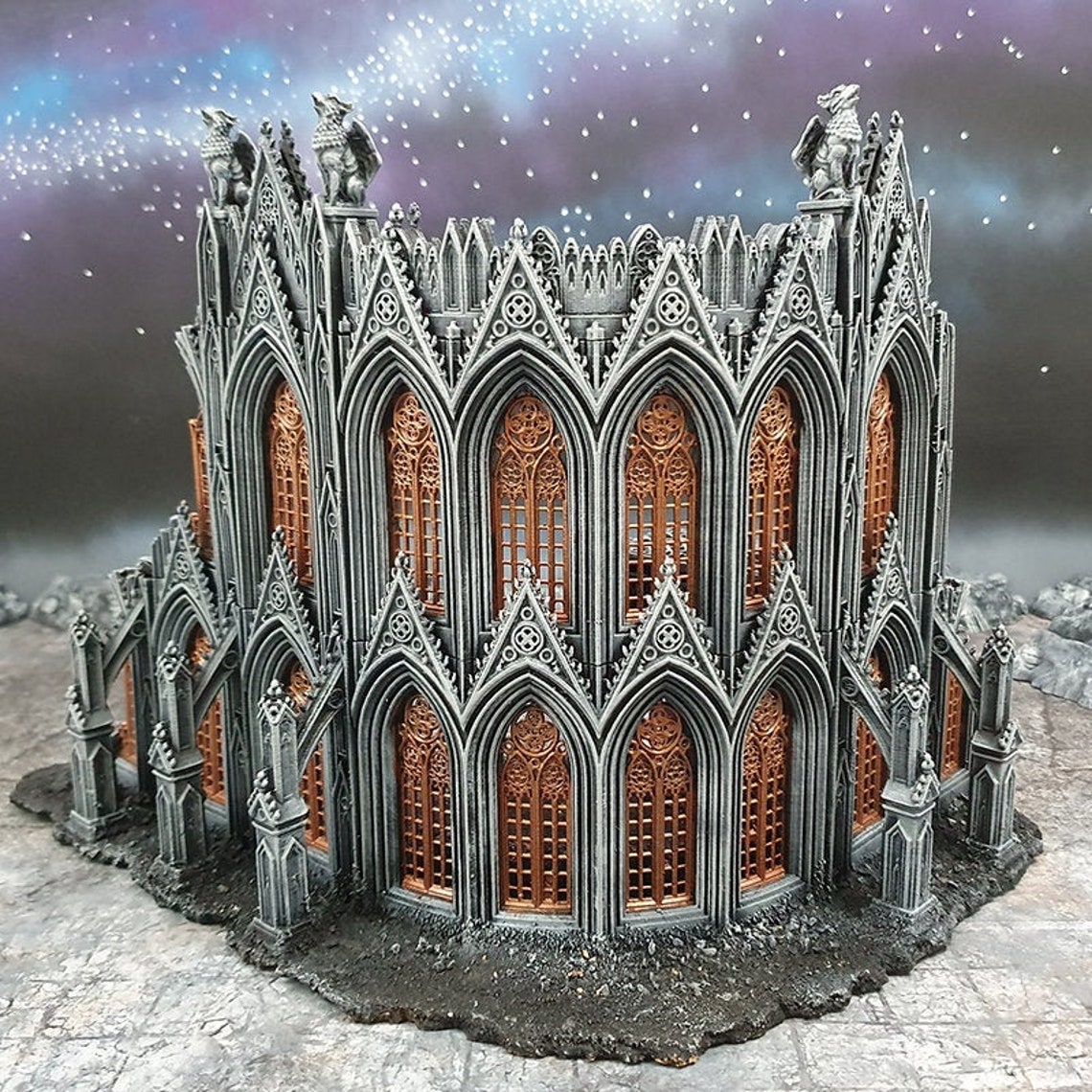 Cathedral Ruined Buttresses Corner Warhammer 40k Terrain for Dungeons ...