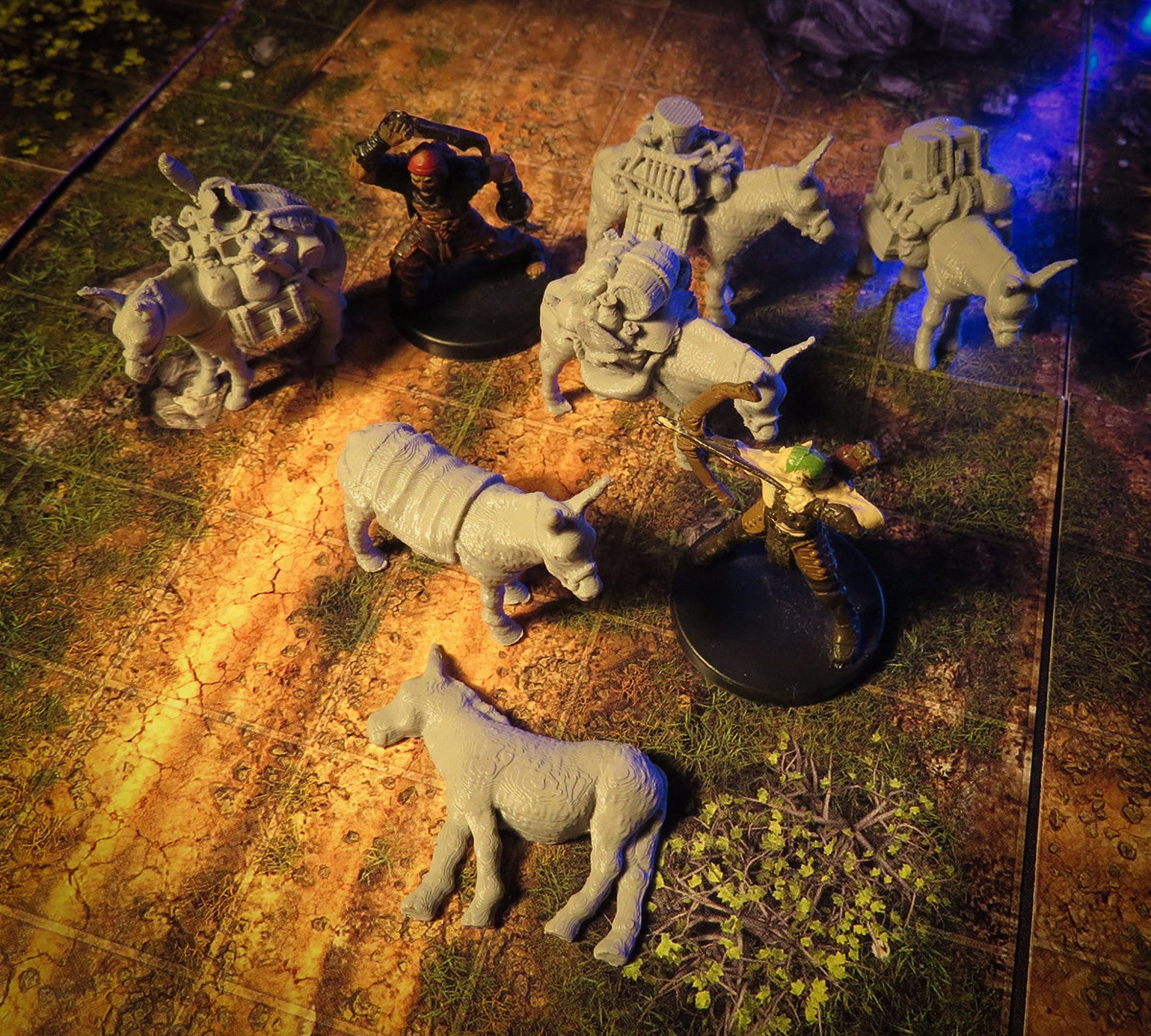 Pack Mules Dnd Miniature Terrain 15mm 28mm 32mm | D&D, Dungeons and ...
