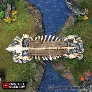 Dwarves, Elves and Demons - Dnd Terrain the Bone Bridge | Dnd 28mm ...