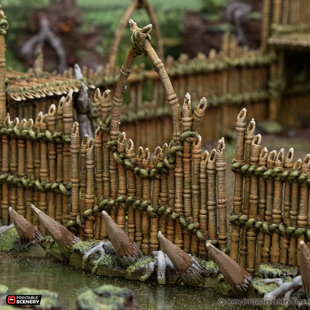 Gloaming Swampy Bamboo Straight Wall A Dnd Miniature Terrain, Dungeons ...