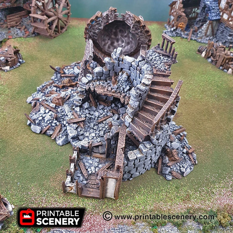 Ruined Observatory Dnd Miniature Terrain for Dungeons and - Etsy
