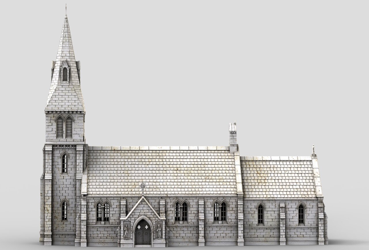 Medieval Church Dnd Miniature Terrain for Dungeons and | Etsy UK