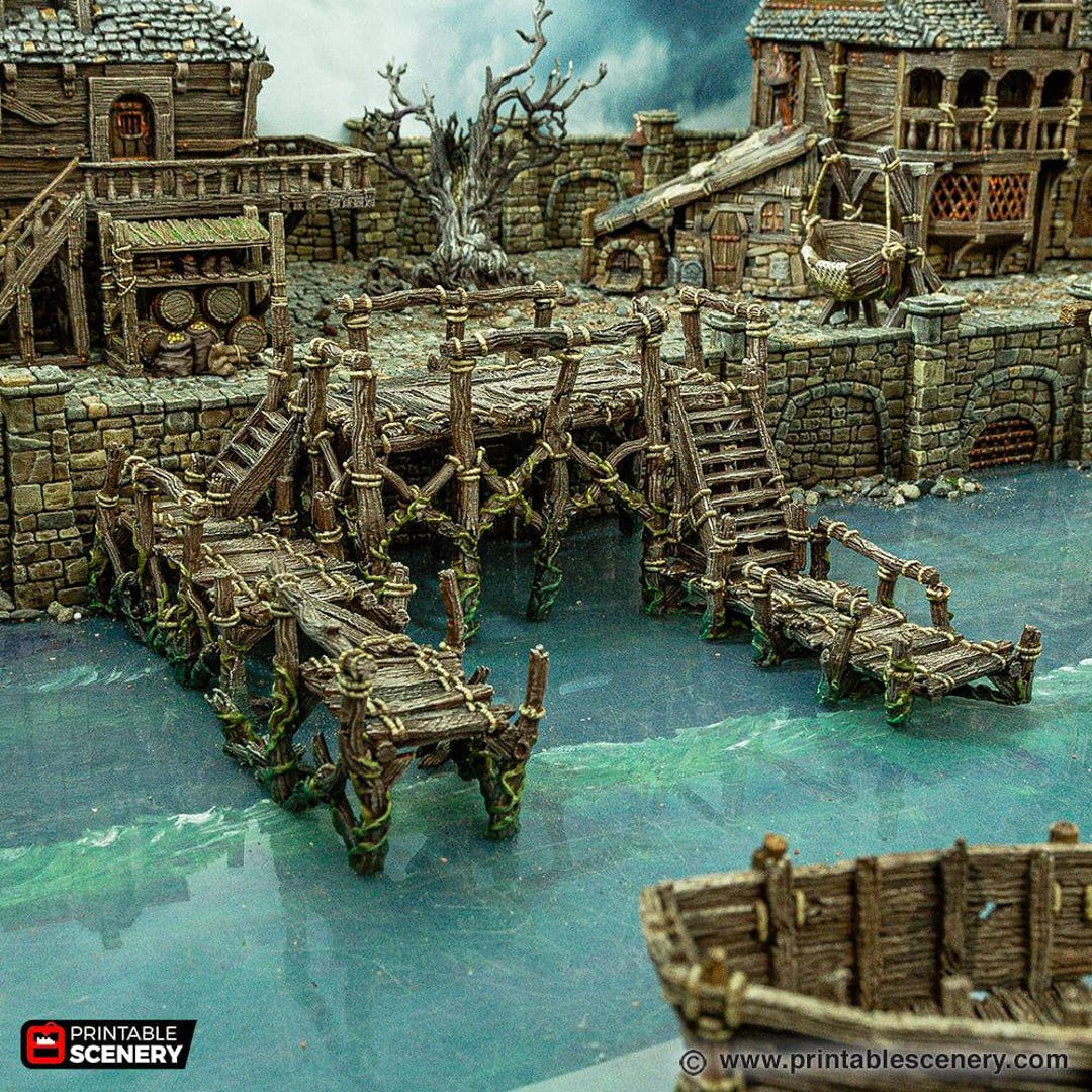 Ramshackle Jetty Dnd Terrain, Dungeons and Dragons Terrain, Cities of ...