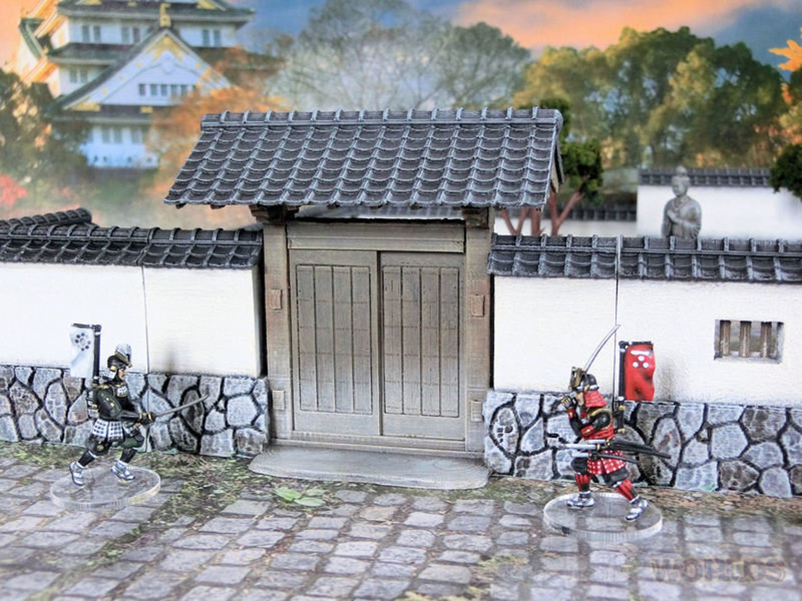 Japan Samurai Stone Wall Set Dnd Miniature Wargaming Terrain | Etsy