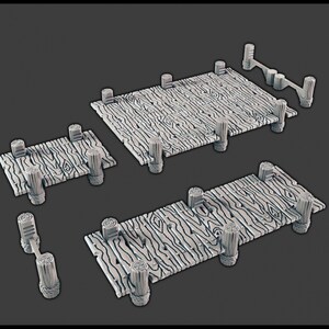 Modular Pier and Dock Set Dnd Terrain for Dungeons and Dragons Terrain ...