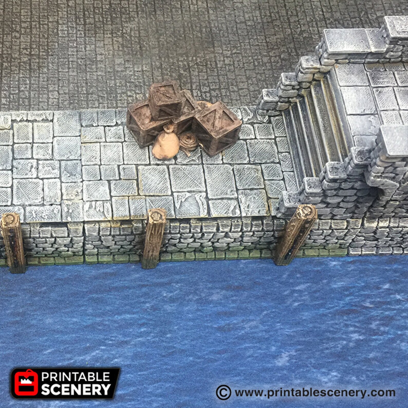 Port Winterdale Ship Dock Dnd Miniature Terrain for Dungeons and ...