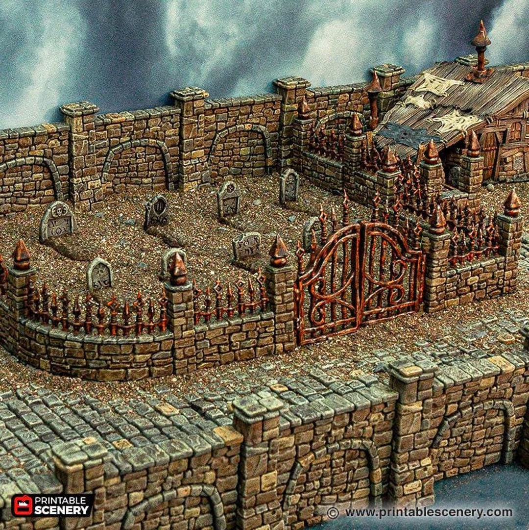 Ramshackle Ruined City Graveyard Set Dnd Terrain, Dungeons and Dragons ...