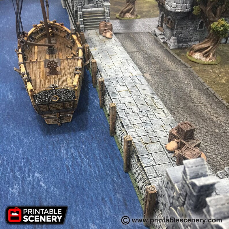 Port Winterdale Ship Dock Dnd Miniature Terrain for Dungeons - Etsy Canada