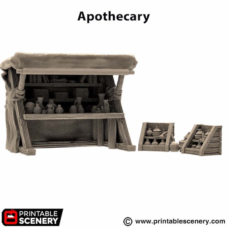 The Apothecary Set Dnd Terrain for Dungeons and Dragons - Etsy