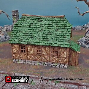Shadowfey Normal Cottage House Dnd Miniature Terrain for Dungeons and ...