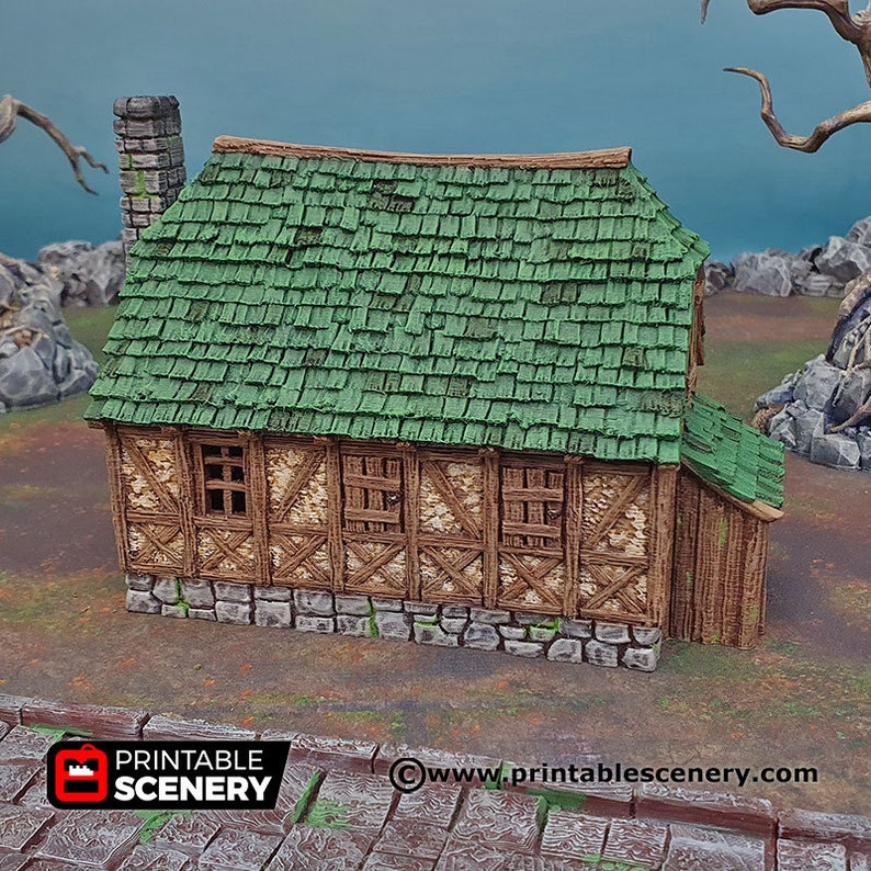 Shadowfey Normal Cottage House Dnd Miniature Terrain for Dungeons and ...