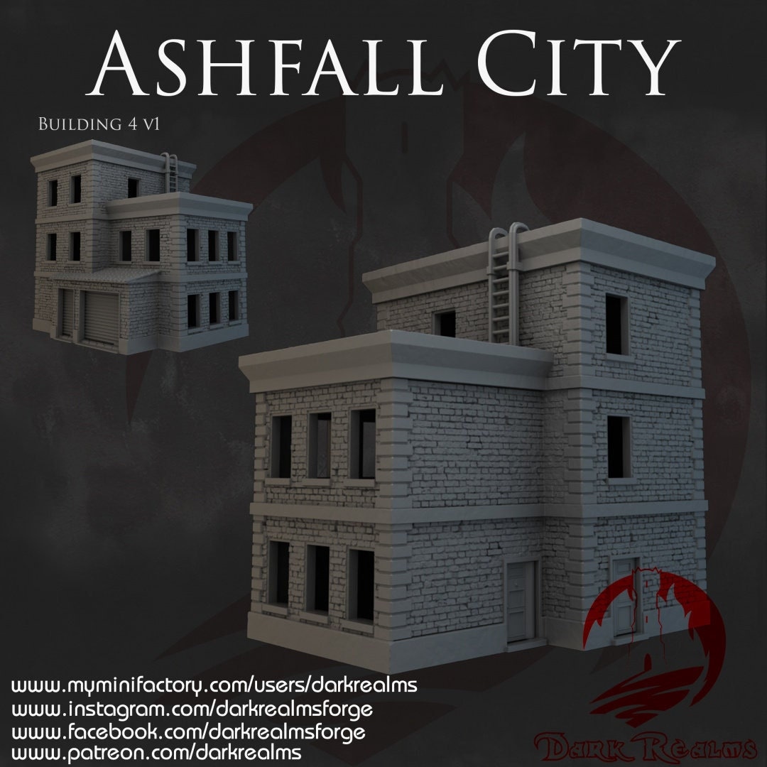 Dark Realms Ashfall City Building 4 Dnd Miniature Terrain for Dungeons ...