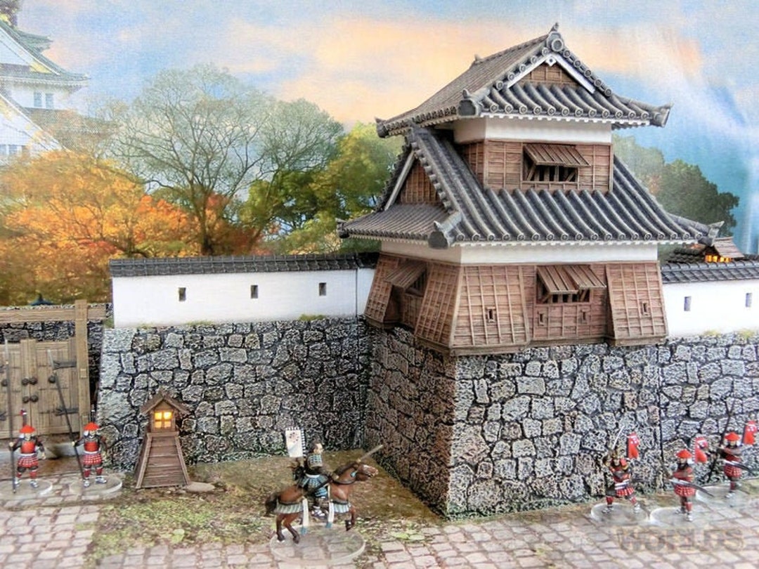 Japan Samurai Castle Corner Tower Dnd Miniature Wargaming Terrain for ...