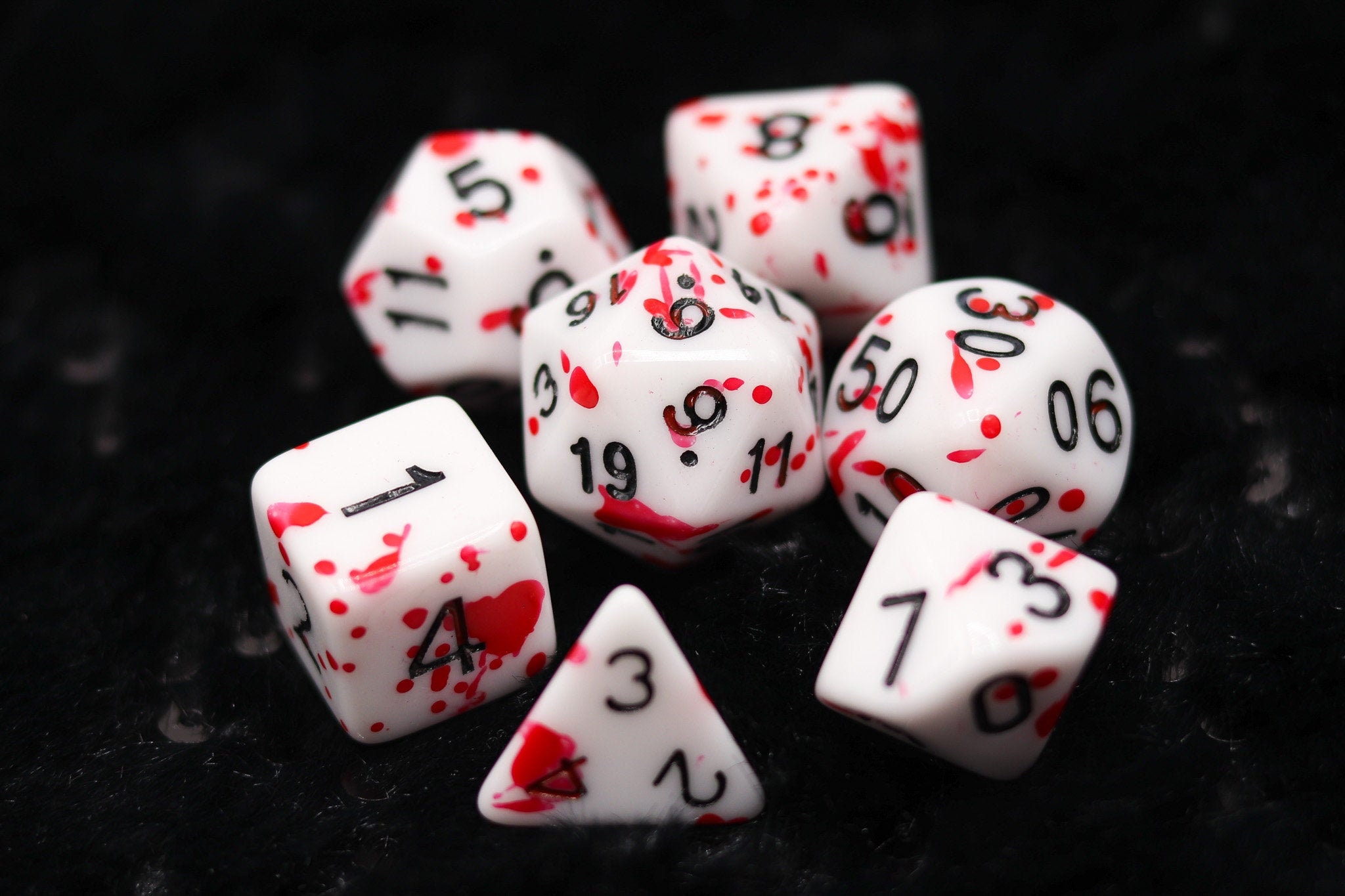 Evil Devil Blood Stain DnD Dice Set For Dungeons and Dragons | Etsy