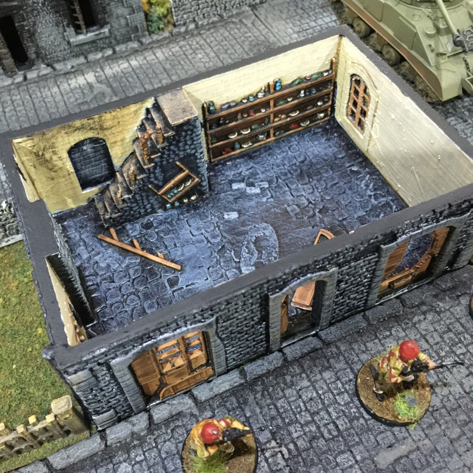 Ruined French Shop House Dnd Miniature Wargaming Terrain for Dungeons ...