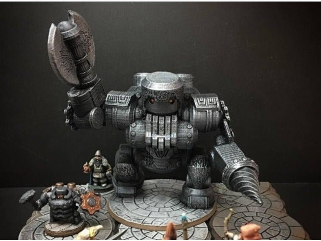 28mm 32mm Giant Dwarf Golem Dnd Miniature Pathfinder Miniature Dnd Dnd ...