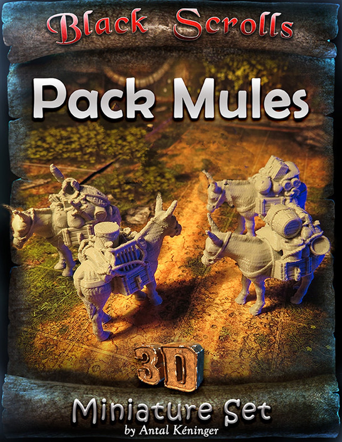 Pack Mules Dnd Miniature Terrain 15mm 28mm 32mm | D&D, Dungeons and ...