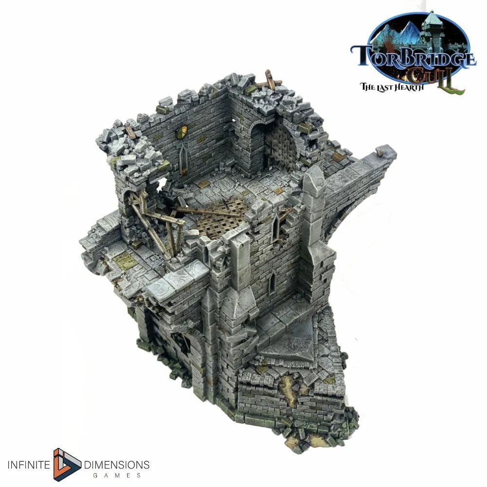 Torbridge Ruined Tower Bridge Set Dnd Miniature Terrain for - Etsy